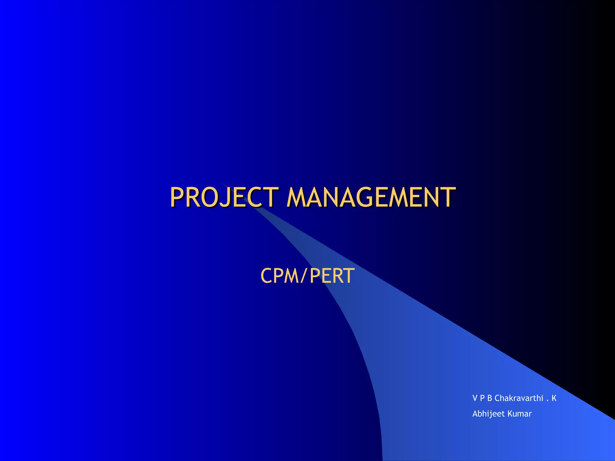PERT CPM Intro | PPT