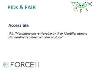 PID Services for FAIR data | PDF