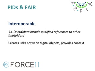 PID Services for FAIR data | PDF