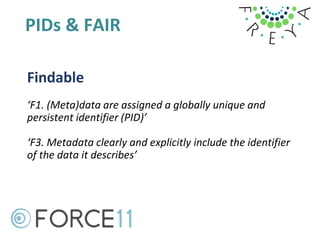 PID Services for FAIR data | PDF