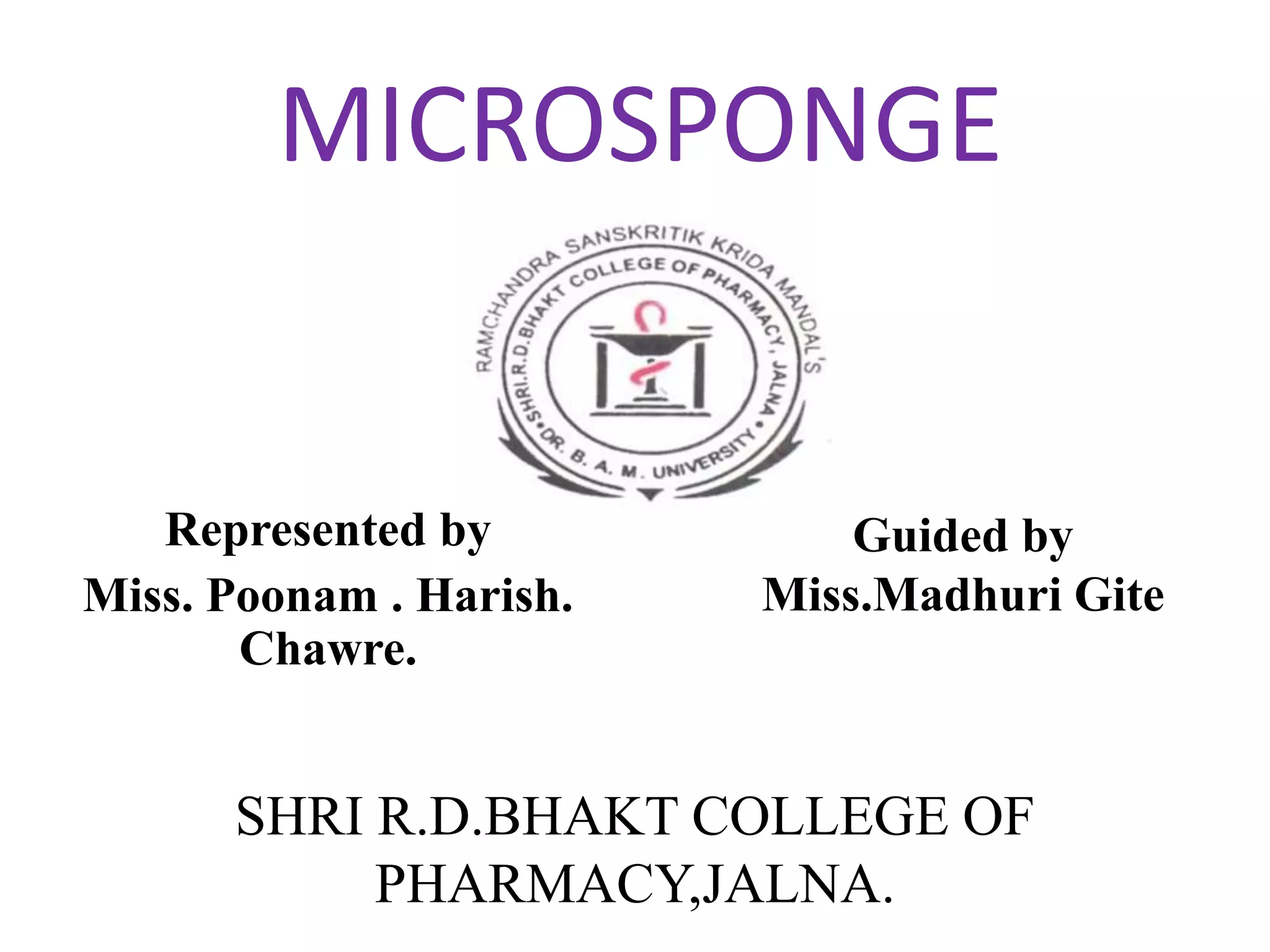 microsponge by poonam | PPT