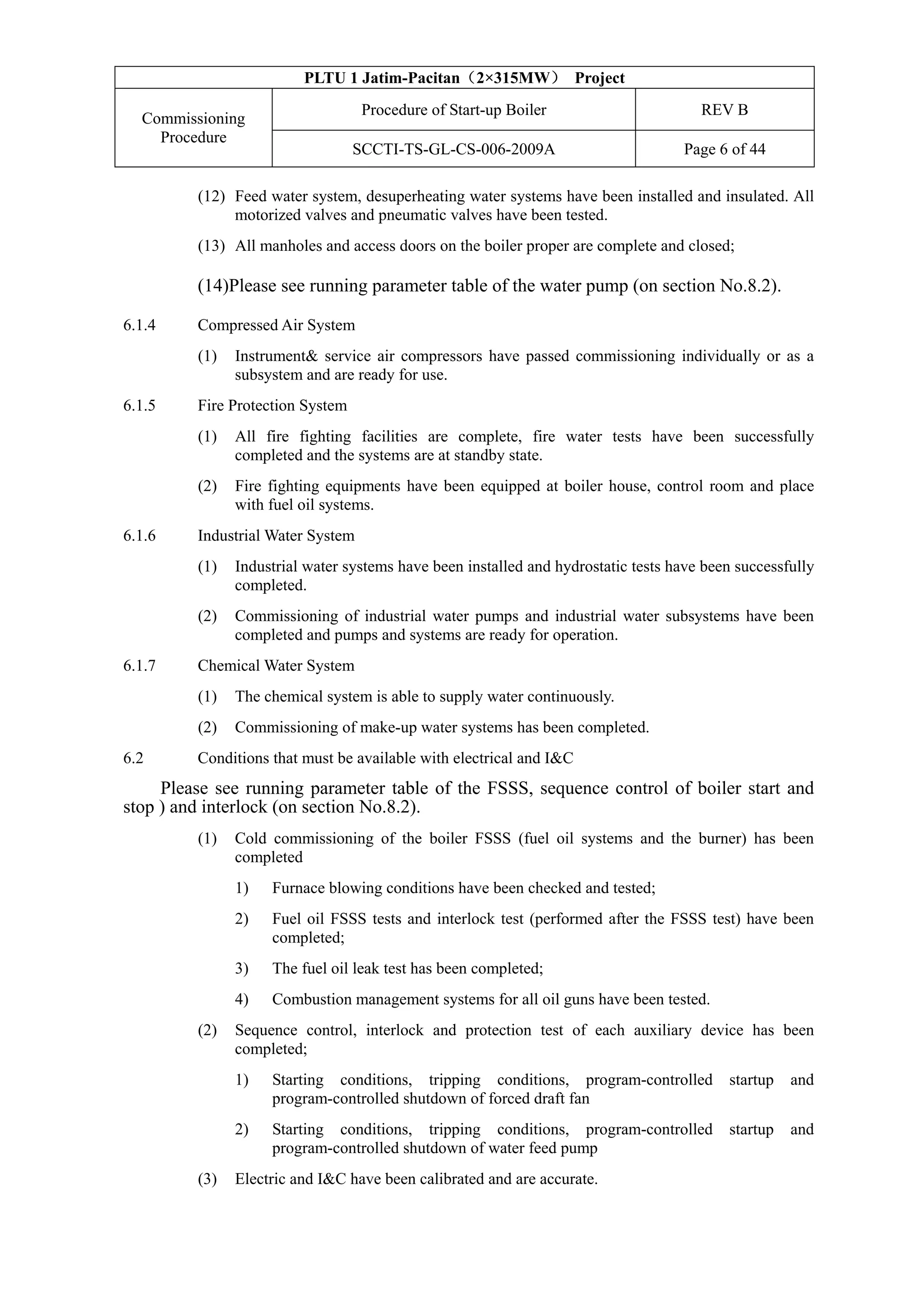 06 procedure of start up boiler ok | PDF