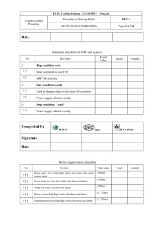 Steam Boiler Inspection Checklist