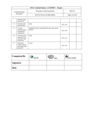 Steam Boiler Inspection Checklist