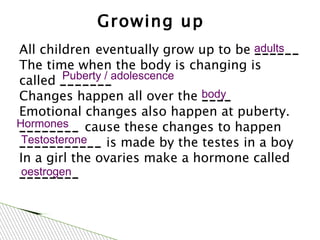 Y8 Humans 06 puberty | PPT