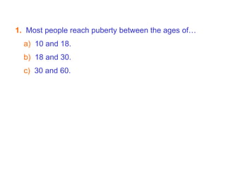 Y8 Humans 06 puberty | PPT