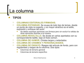 Redacción periodística 2. La columna | PPT