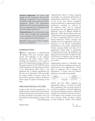 Octapace Culture: A Study of Hospitality Sector in Lucknow Region | PDF