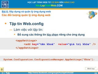Bài 6 - Quản lý ứng dụng web asp.net