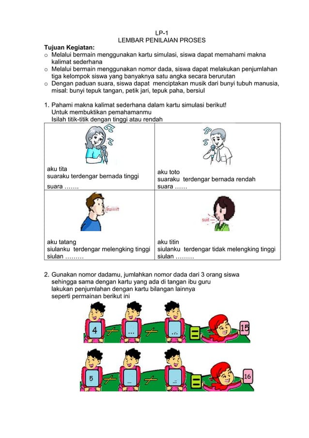 06 rpp tematik sd kelas 1 | PDF