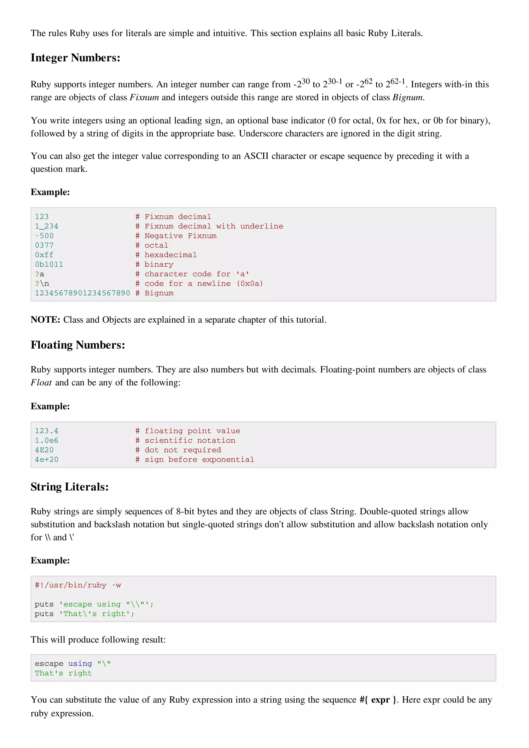 06 ruby variables | PDF
