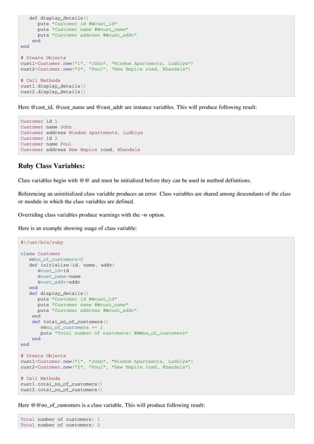 06 ruby variables | PDF