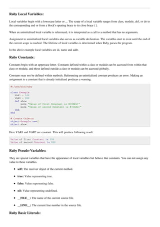 06 ruby variables | PDF