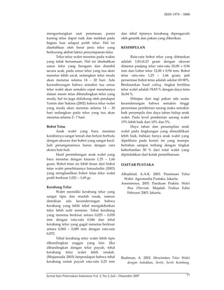 kajian penetasan telur walet | PDF