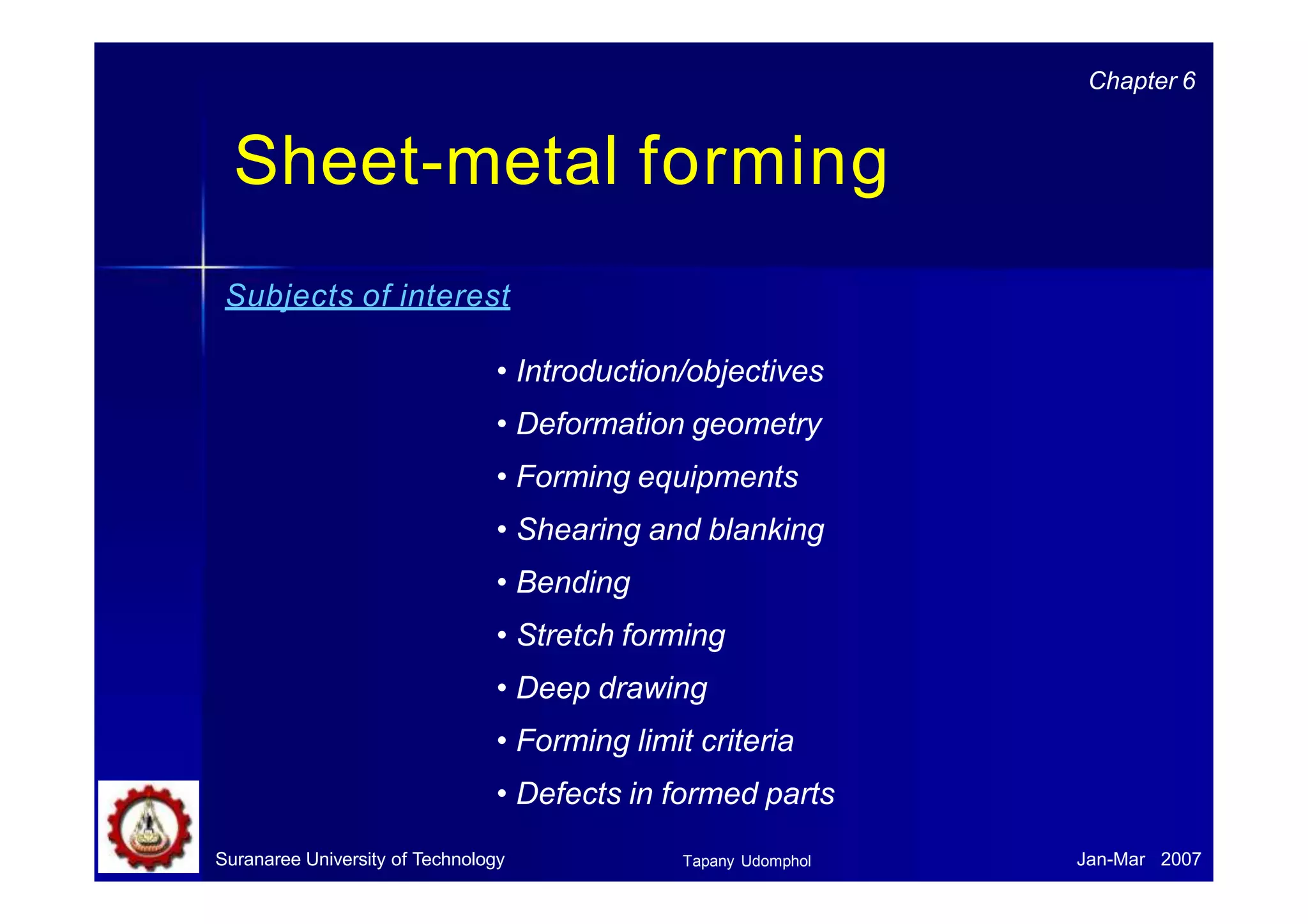 06 Sheet Metal Forming Pptx
