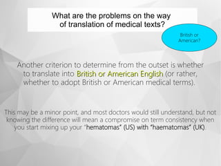06 Specialized Translation #2 Medical Translation | PDF