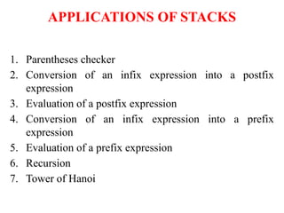 Data Structure ARRAY REPRESENTATION OF STACKS | PPTX