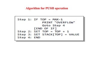 Data Structure ARRAY REPRESENTATION OF STACKS | PPTX