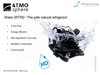 Draft-free cooling of production and office areas with water (R718) as ...
