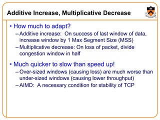 Tcp congestion control topic in high speed network | PPT