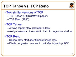 Tcp congestion control topic in high speed network | PPT