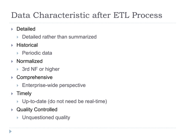 06_The ETL (Extract-Transform-Load) Process.ppt | Databases | Computer Software and Applications