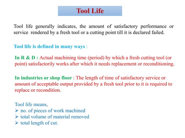 06 tool life | PDF | Physics | Science