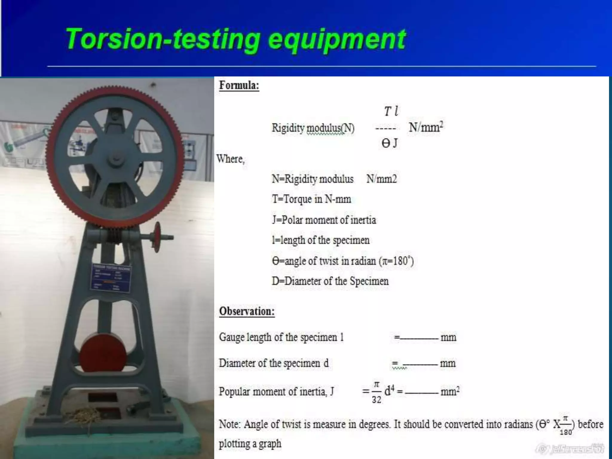 06 torsion test | PPTX | Civil Engineering Industry | Industries