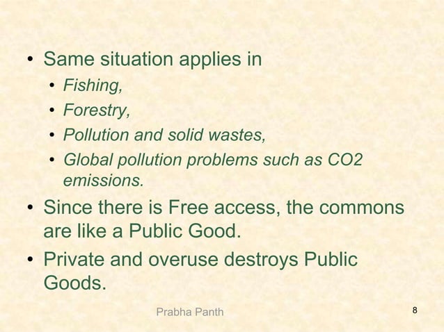 06 tragedy of the commons | PPSX | Business | Business and Finance