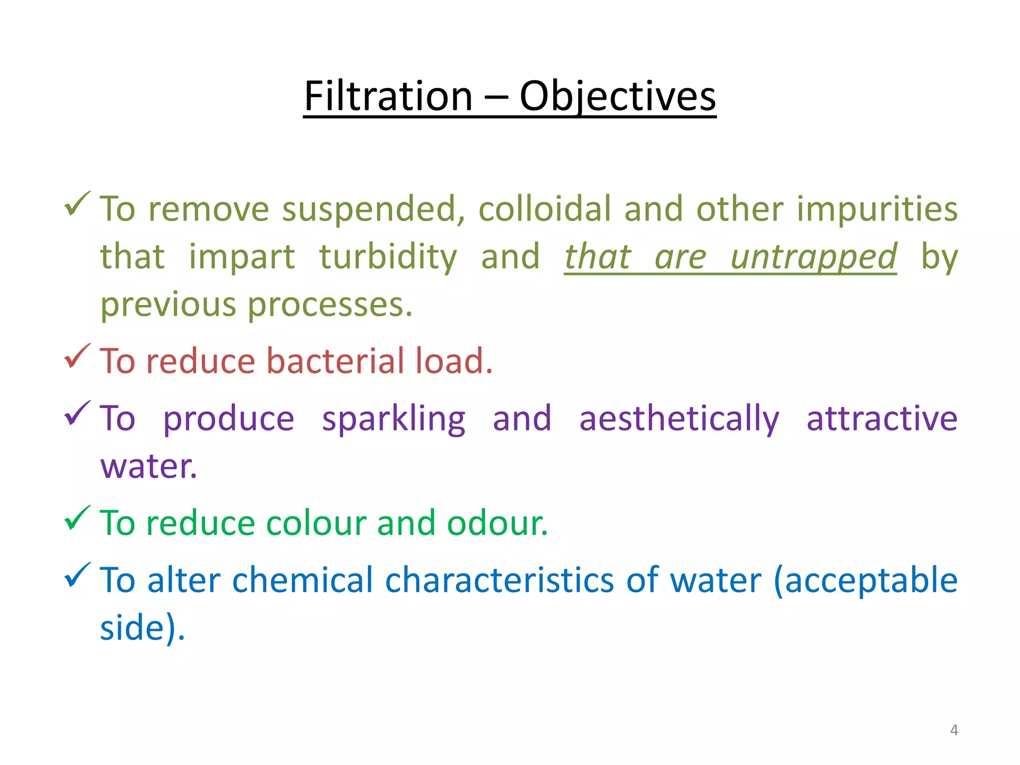 06 Treatment of water -Filtration and Water Softening | PPTX