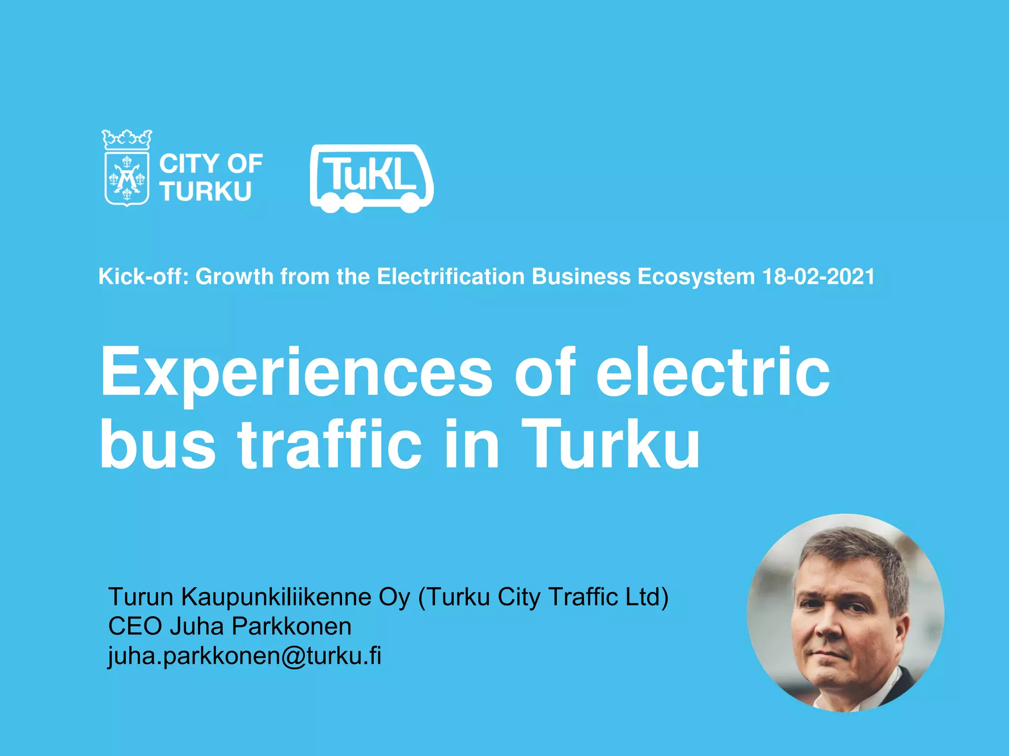 Experiences of electronic bus traffic in Turku | PPT