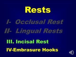 b- Types of tooth rests | PPT