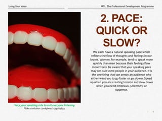 Using Your Voice in Presentations | PPTX
