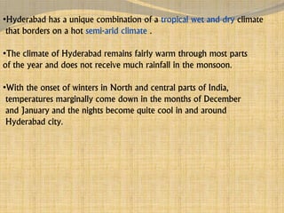 vishwaja hyderabad climate | PPTX