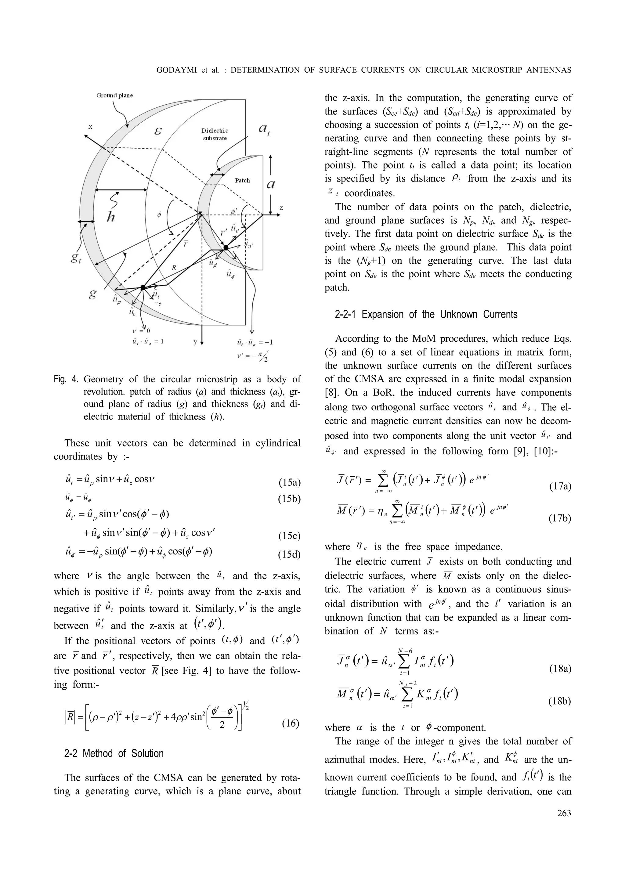 Determination of Surface Currents on Circular Microstrip Antennas | PDF