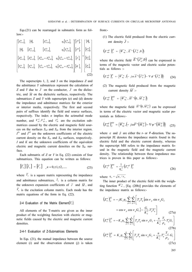 Determination of Surface Currents on Circular Microstrip Antennas | PDF | Physics | Science