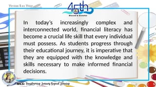 06-WELLNESS - FINANCIAL LITERACY for students | PPTX