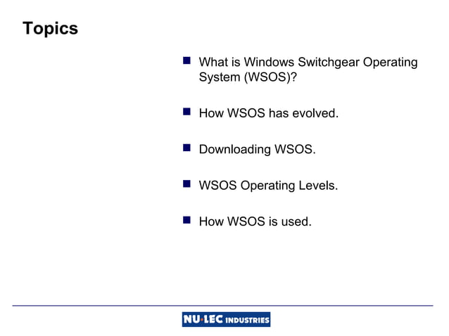 06 wsos – an overview | PPT