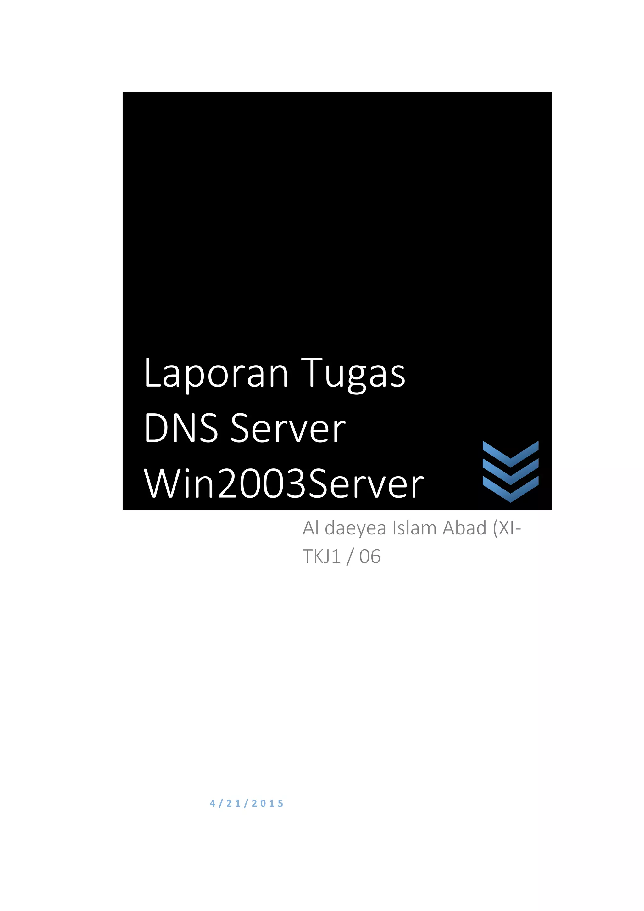 Installasi DNS win 2003 server | PDF