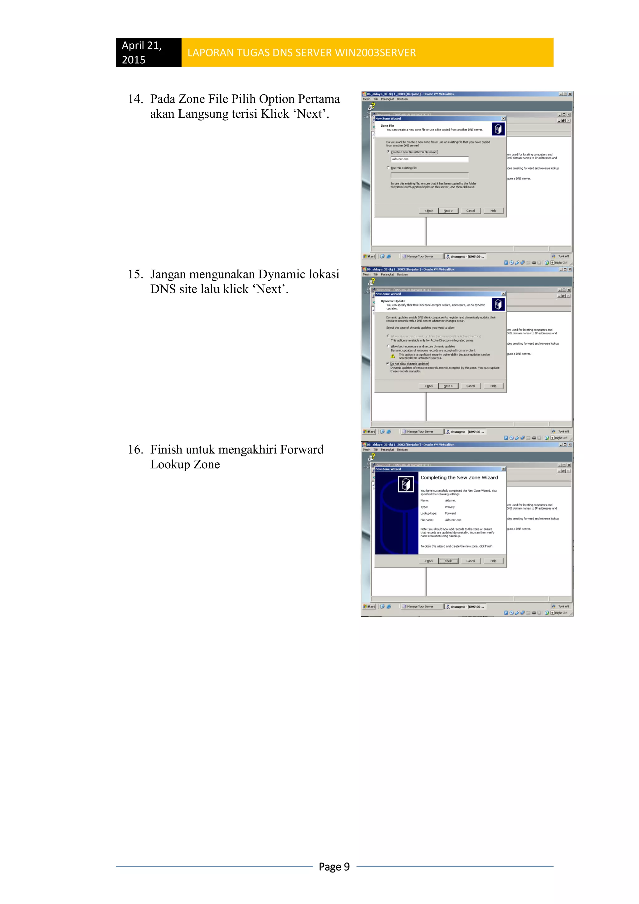 Installasi DNS win 2003 server | PDF