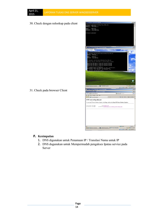 Installasi DNS win 2003 server | PDF