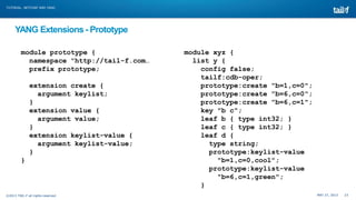 Module 6: YANG Tutorial - part 2 | PPTX