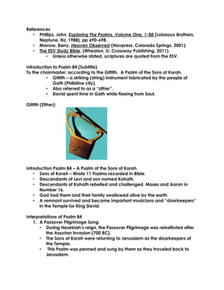 07-02-17, Psalm 84, Lord I'm Coming Home | PDF