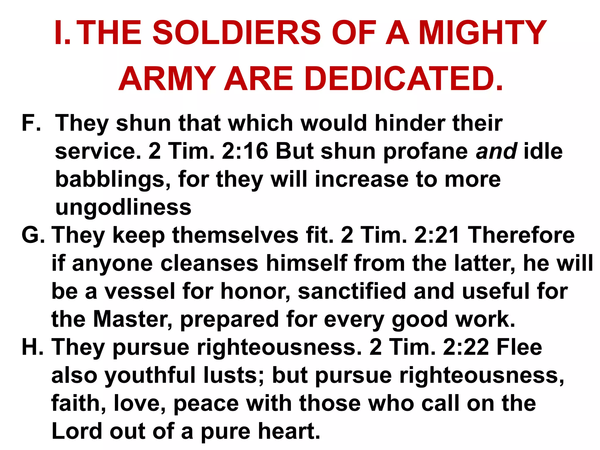 good soldiers | PPTX