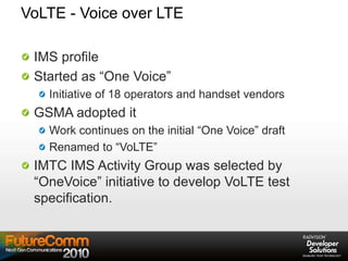 FutureComm 2010: LTE and RCS | PPTX