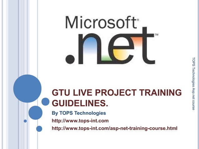 GTU Asp.net Project Training Guidelines | PPT