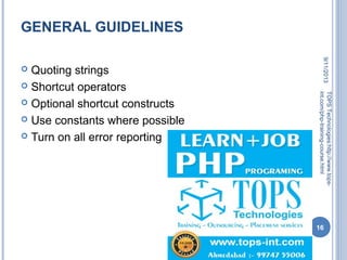 GTU PHP Project Training Guidelines | PPT