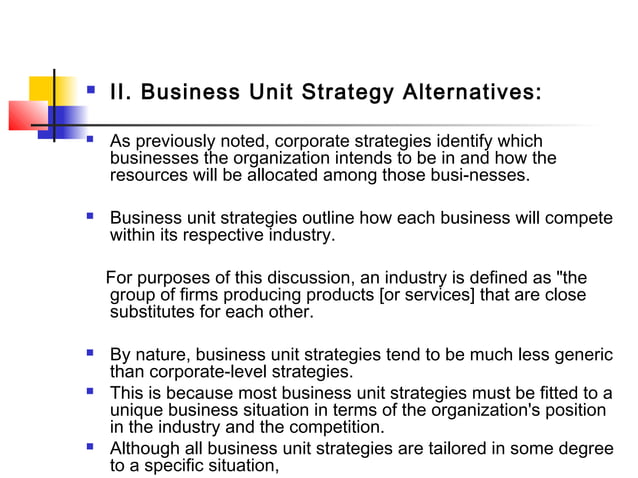 07.strategic alternatives | PPT