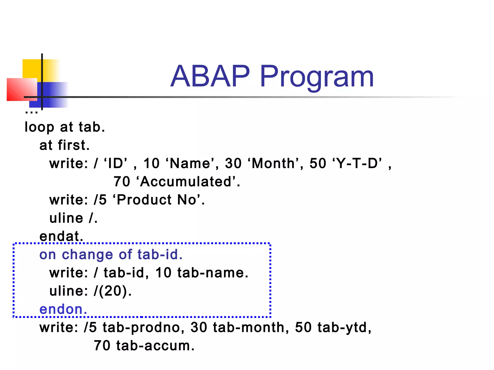 07.advanced abap | PPT