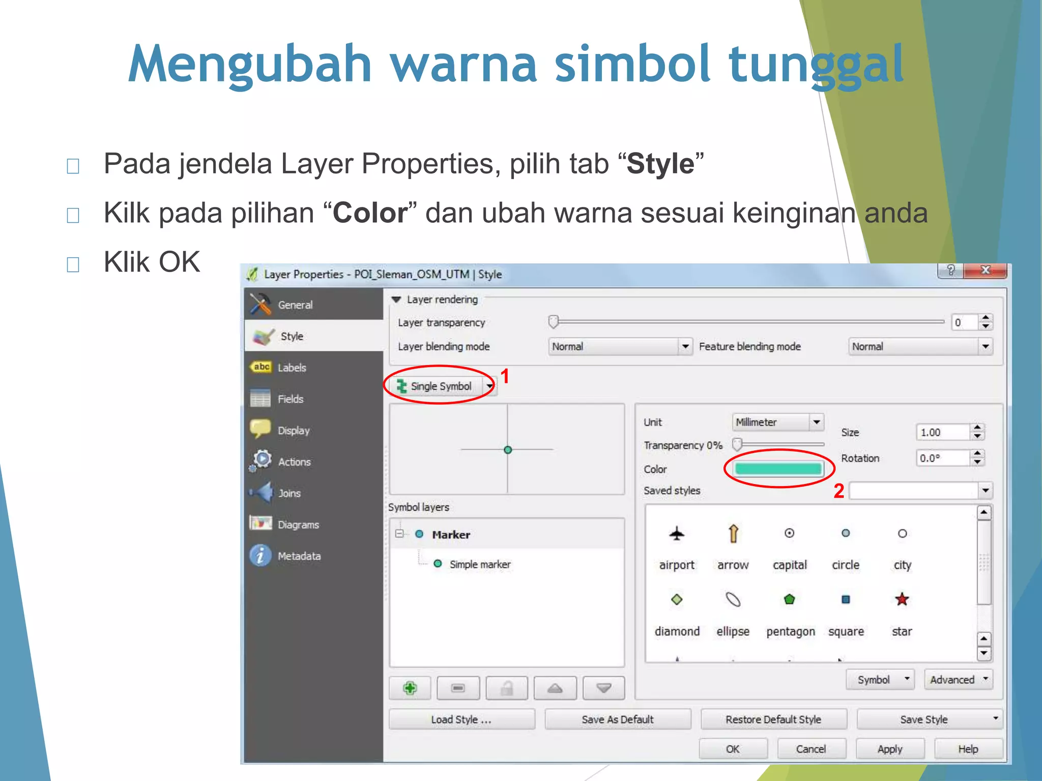 07 Simbologi Menggunakan QGIS 2.4 | PPTX